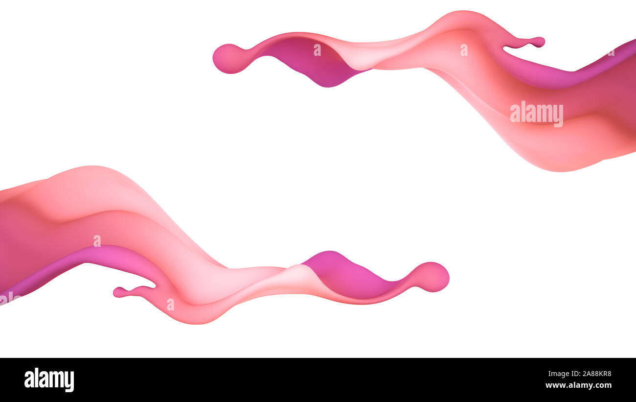 Beautiful multi-color splash of liquid . 3D illustration, 3D ...