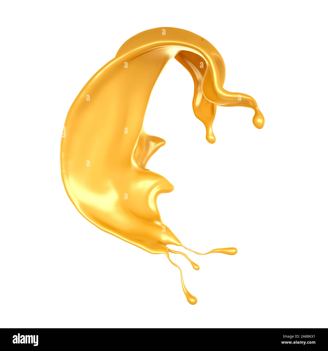 A splash of caramel. 3d rendering, 3d illustration Stock Photo - Alamy