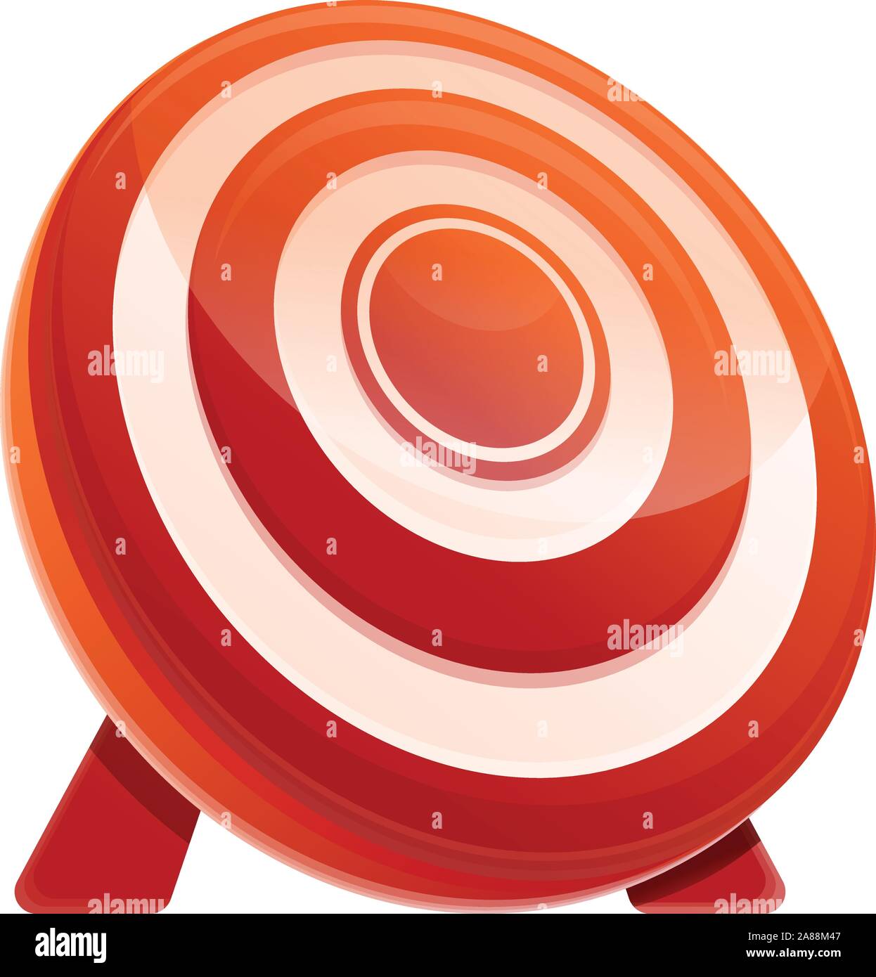 Target icon. Cartoon of target vector icon for web design isolated on ...