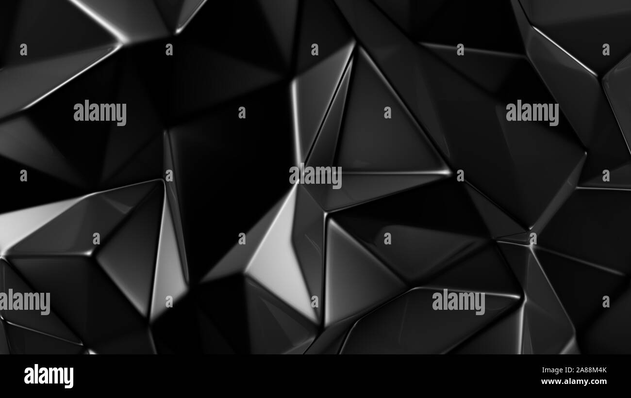 Stylish black crystal background. 3d rendering 3d illustration Stock ...