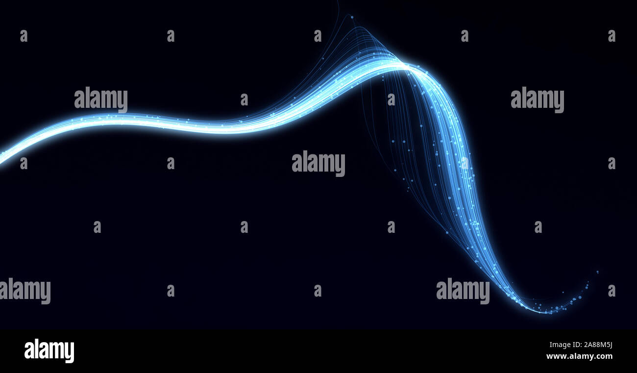 Light glow abstract effect black background. 3d rendering 3d ...