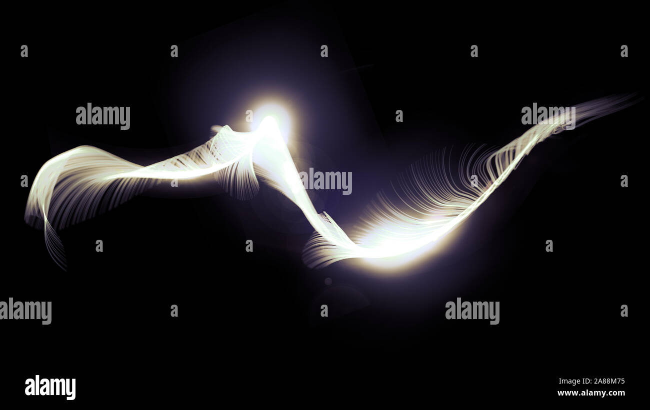 Light glow abstract effect black background. 3d rendering 3d ...