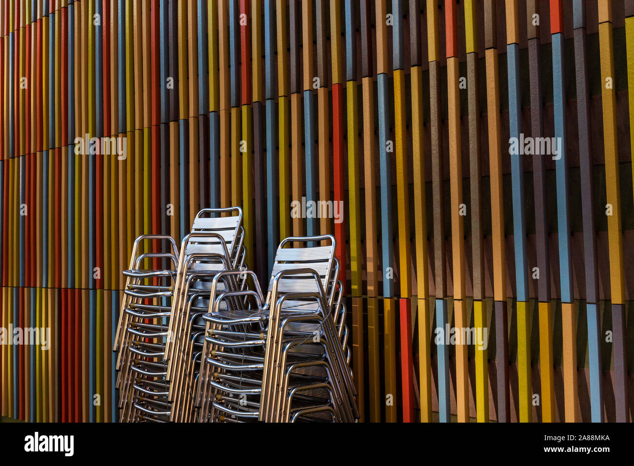 Chairs stacked on top of each other hi-res stock photography and images ...