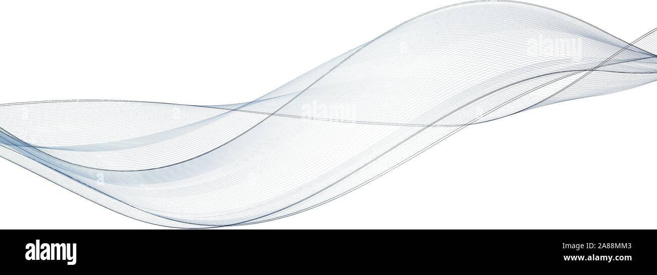 Abstract smooth gray wave vector. Curve flow grey motion illustration ...