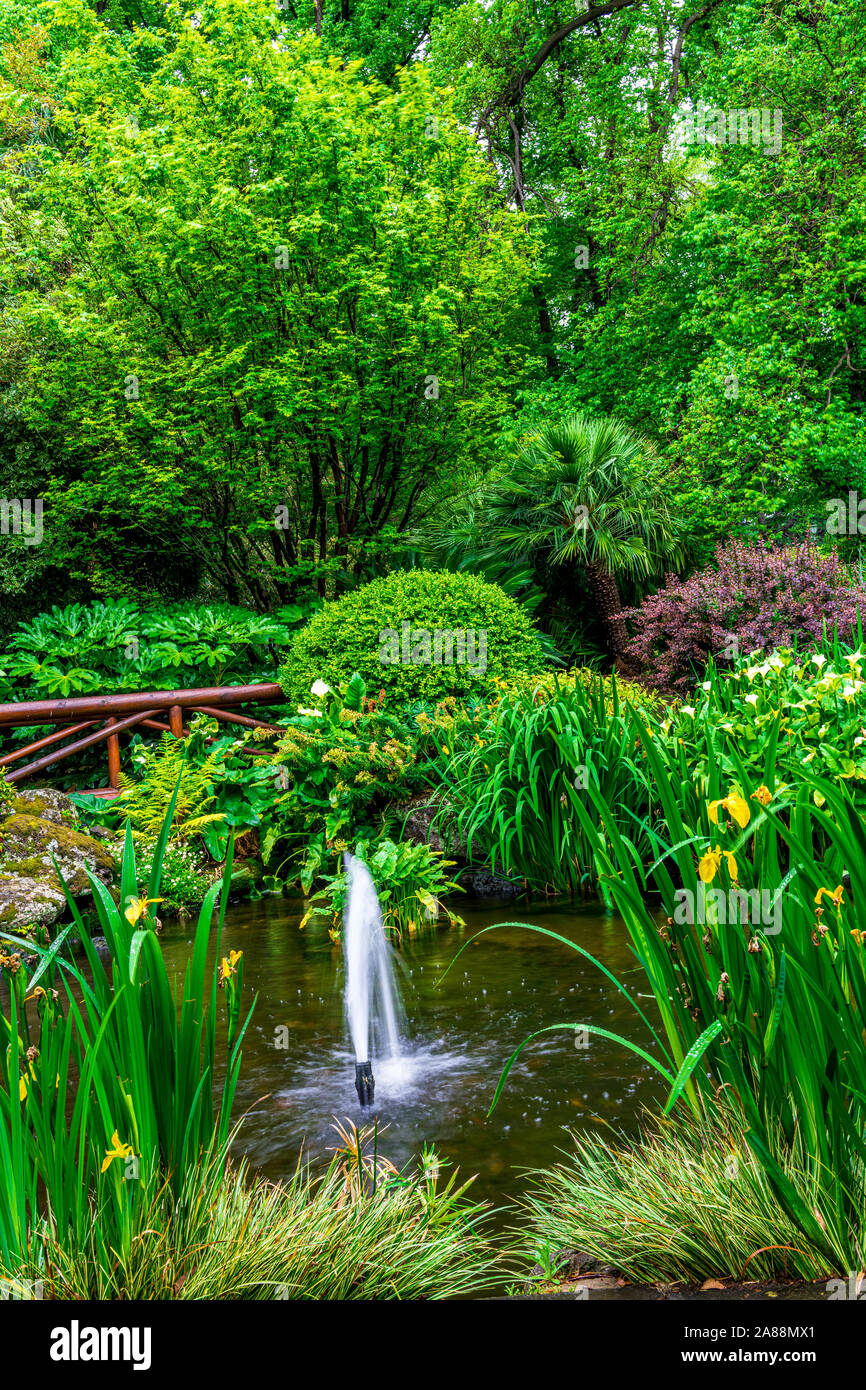 Water feature in Fitzroy Gardens in Melbourne, Victoria, Australia ...