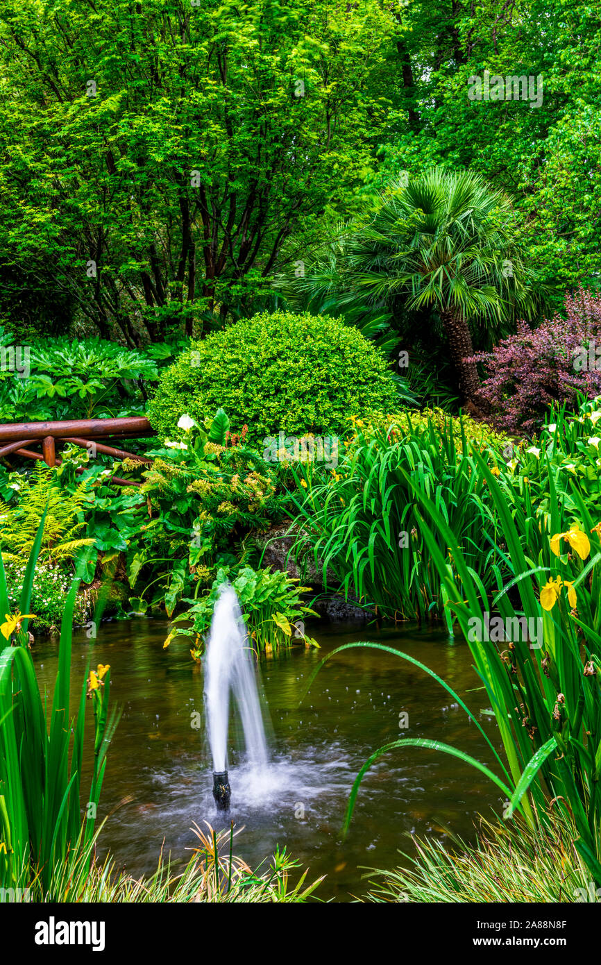 Water feature in Fitzroy Gardens in Melbourne, Victoria, Australia ...