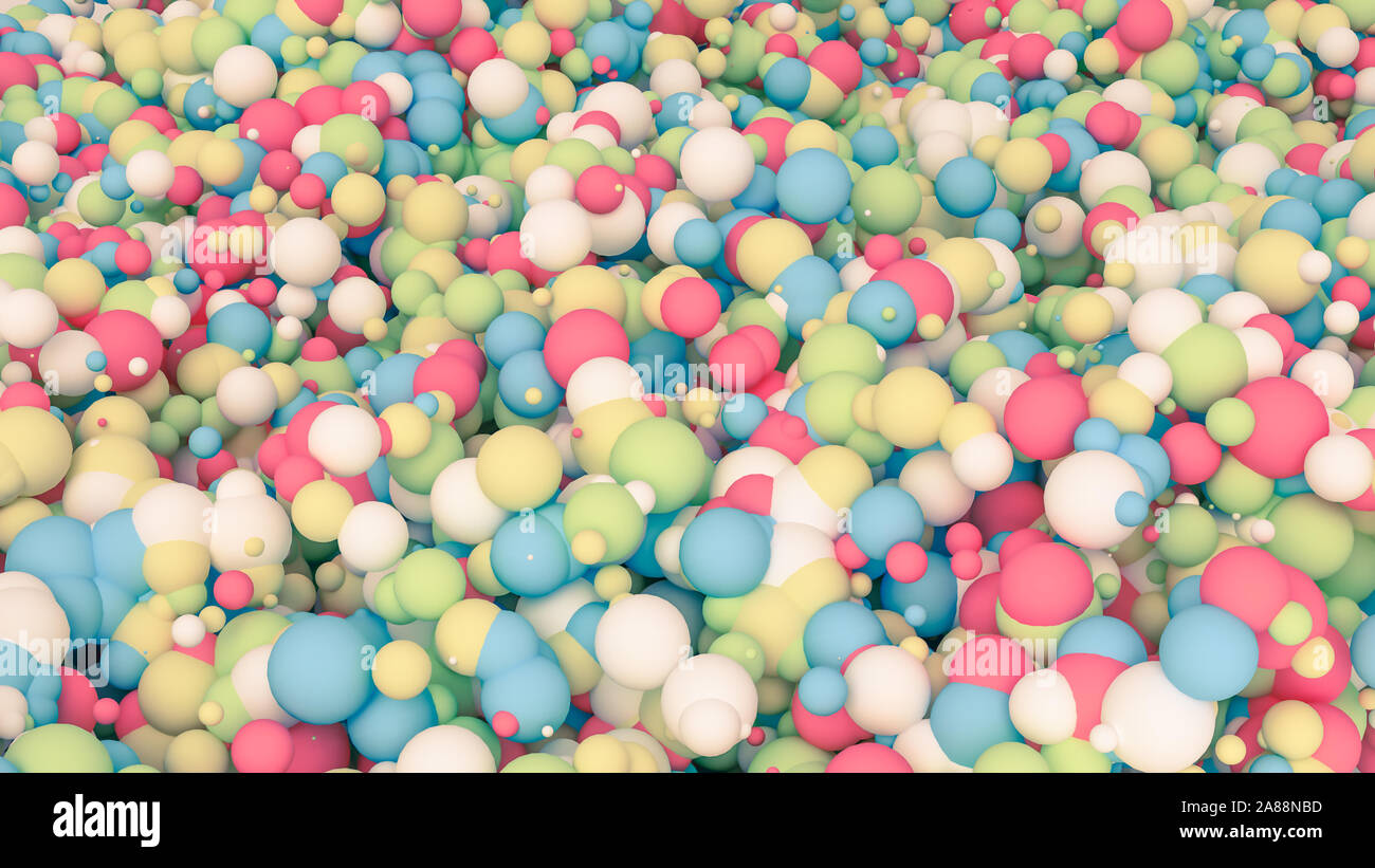 Geometric particle multicolor background. 3d rendering, 3d illustration ...
