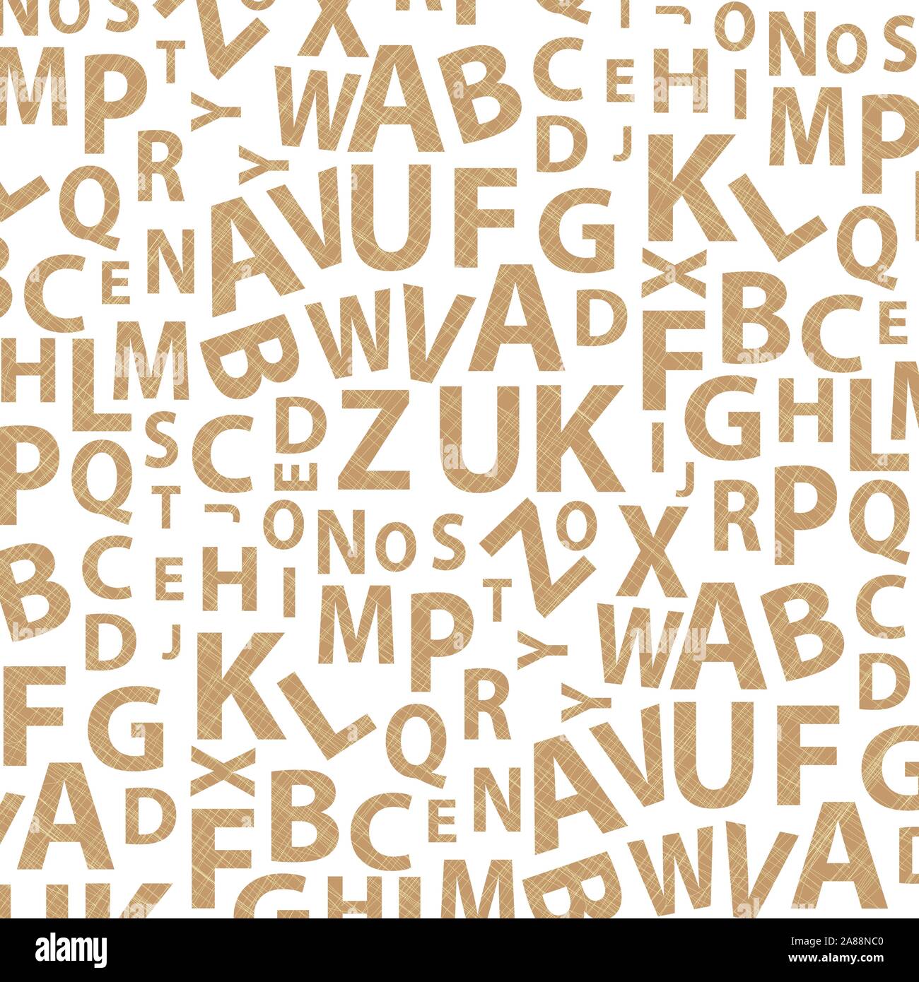 Light Brown Alphabet Letters Background for School Or Education Vector ...