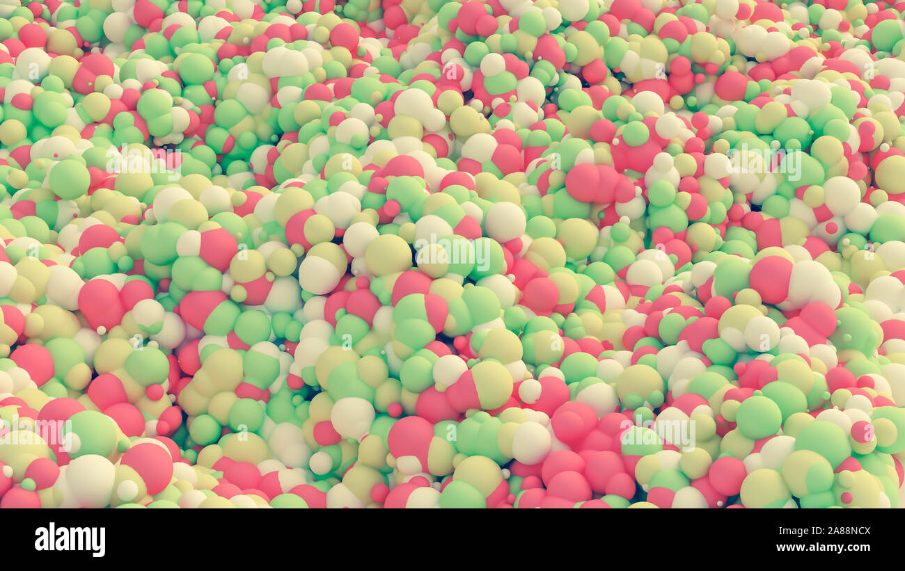 Geometric particle multicolor background. 3d rendering, 3d illustration ...