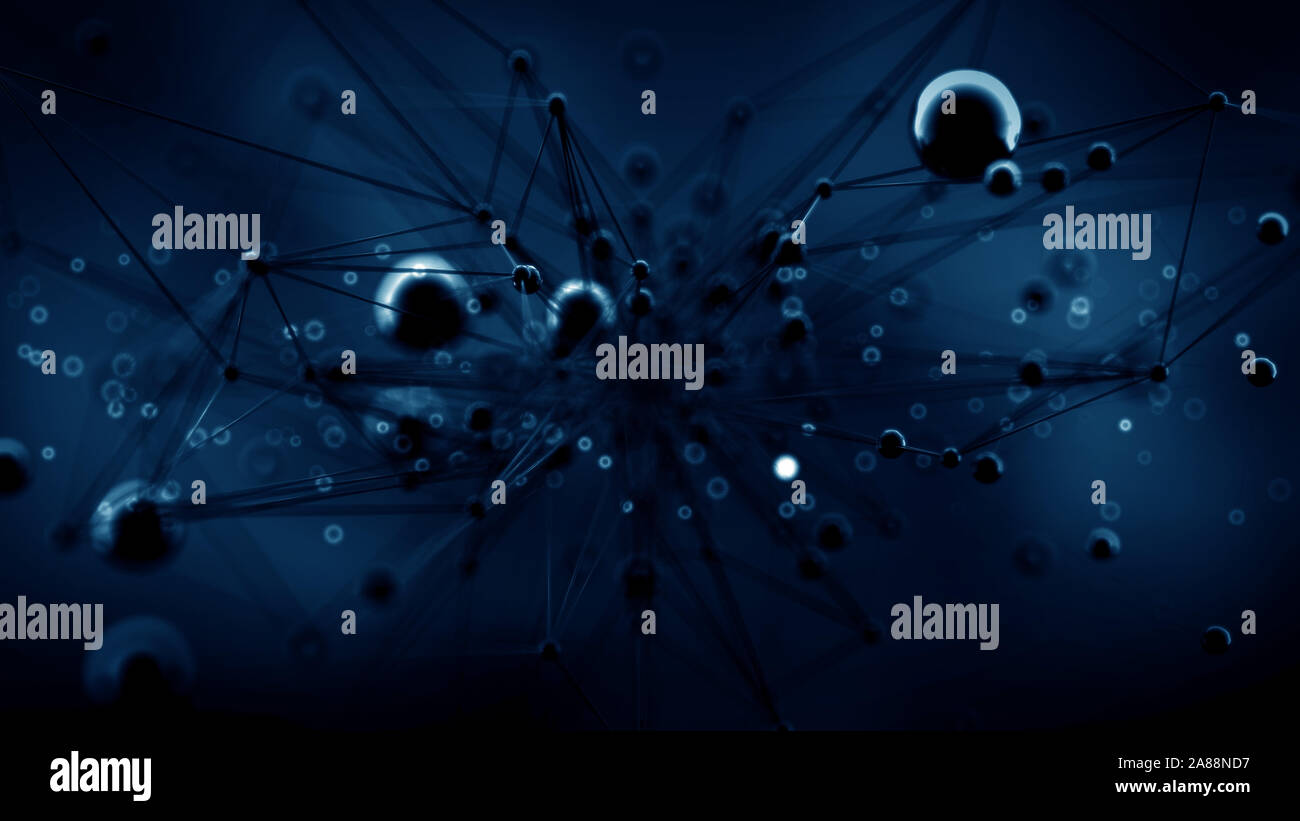 Fantastic abstract black space background. 3d rendering, 3d ...