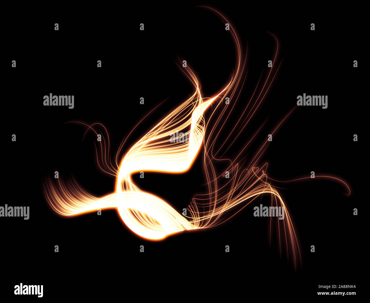 Light glow abstract effect black background. 3d rendering 3d ...