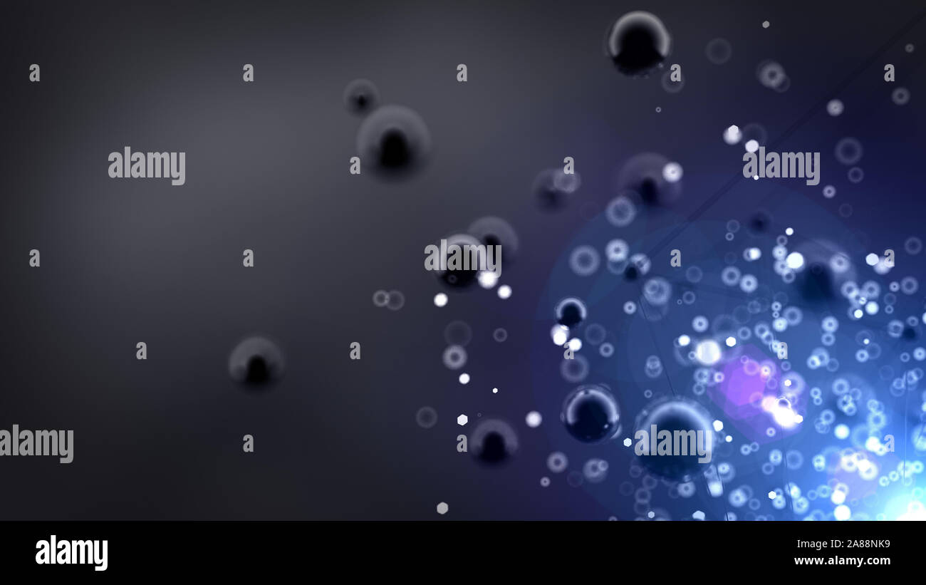 Fantastic abstract black space background. 3d rendering, 3d ...