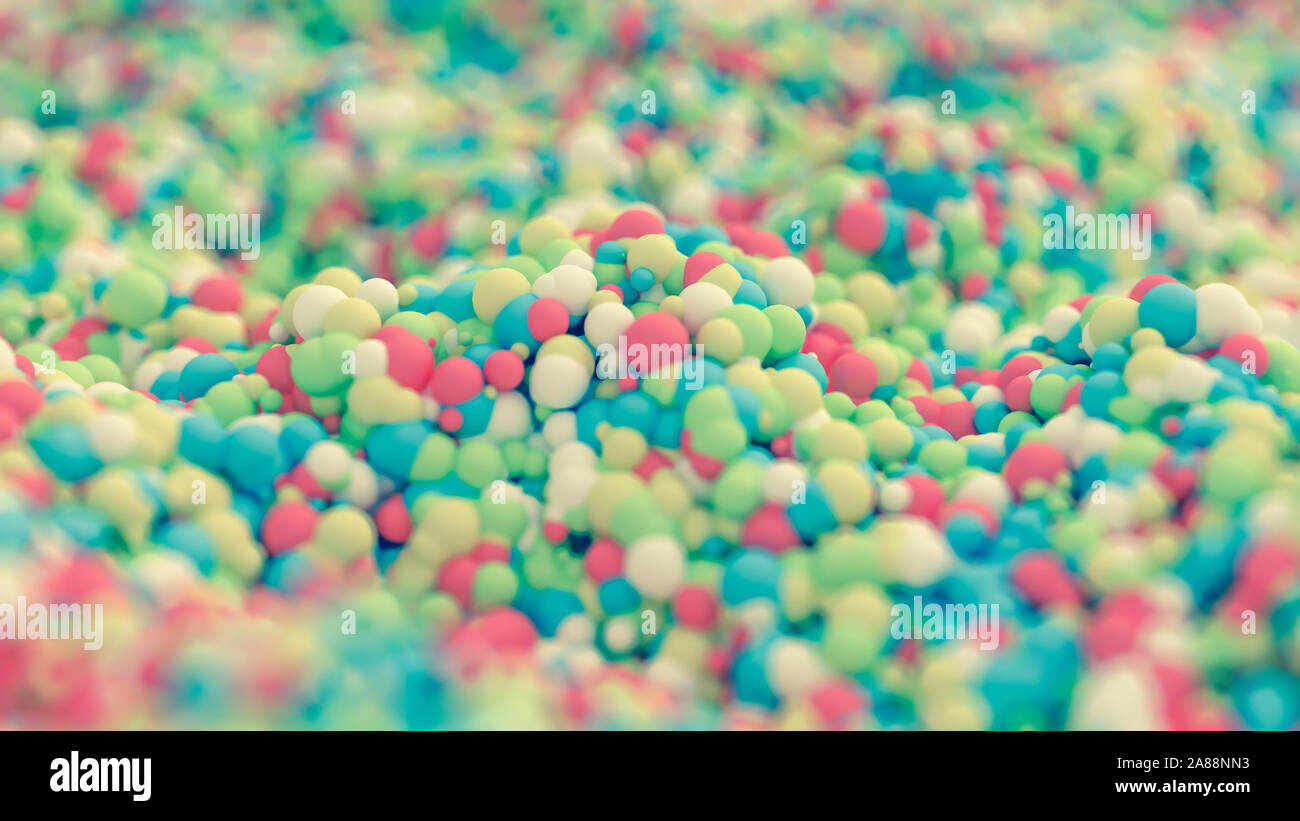 Geometric particle multicolor background. 3d rendering, 3d illustration ...