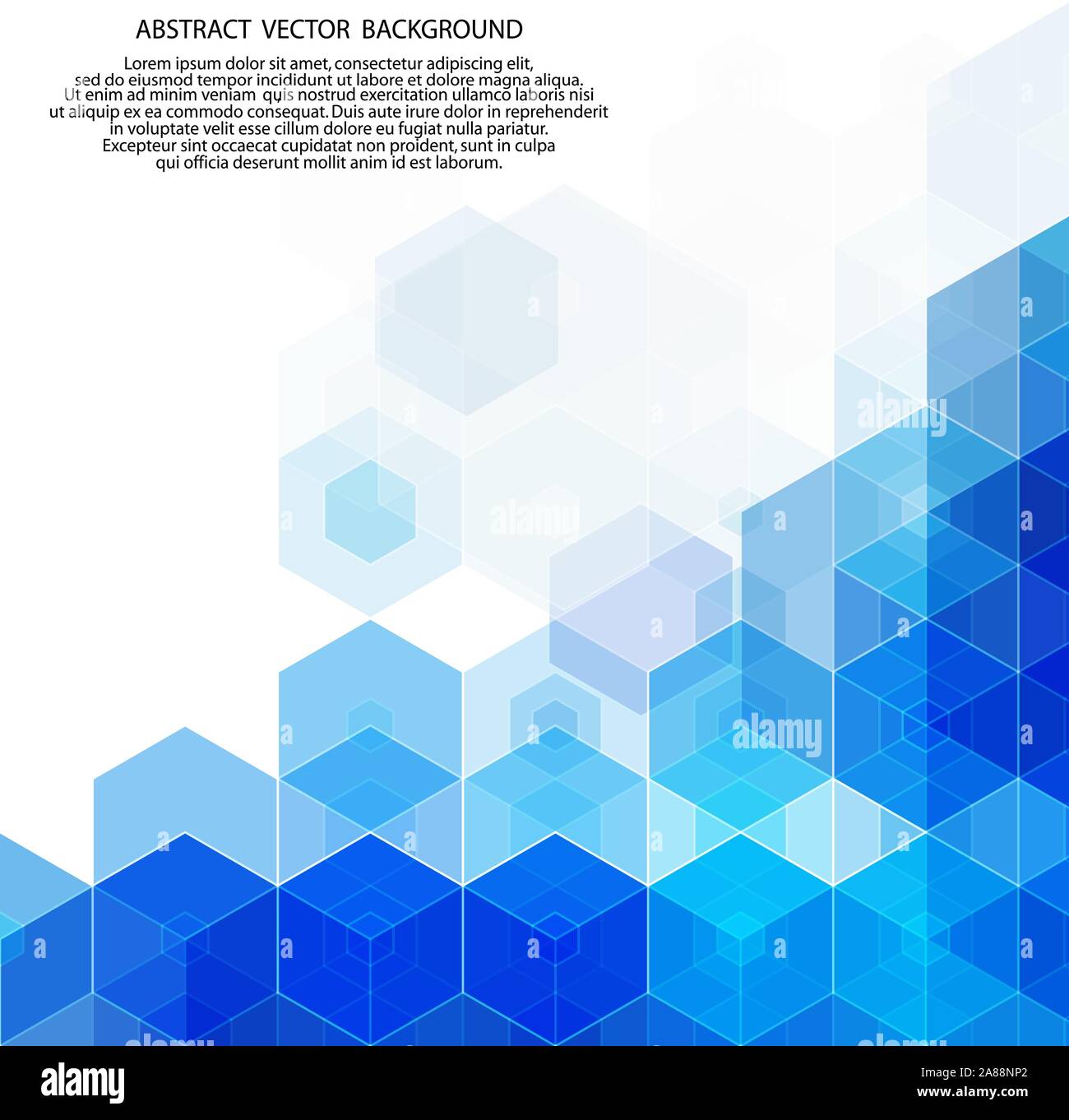 Vector Abstract geometric background. Template brochure design. Blue ...