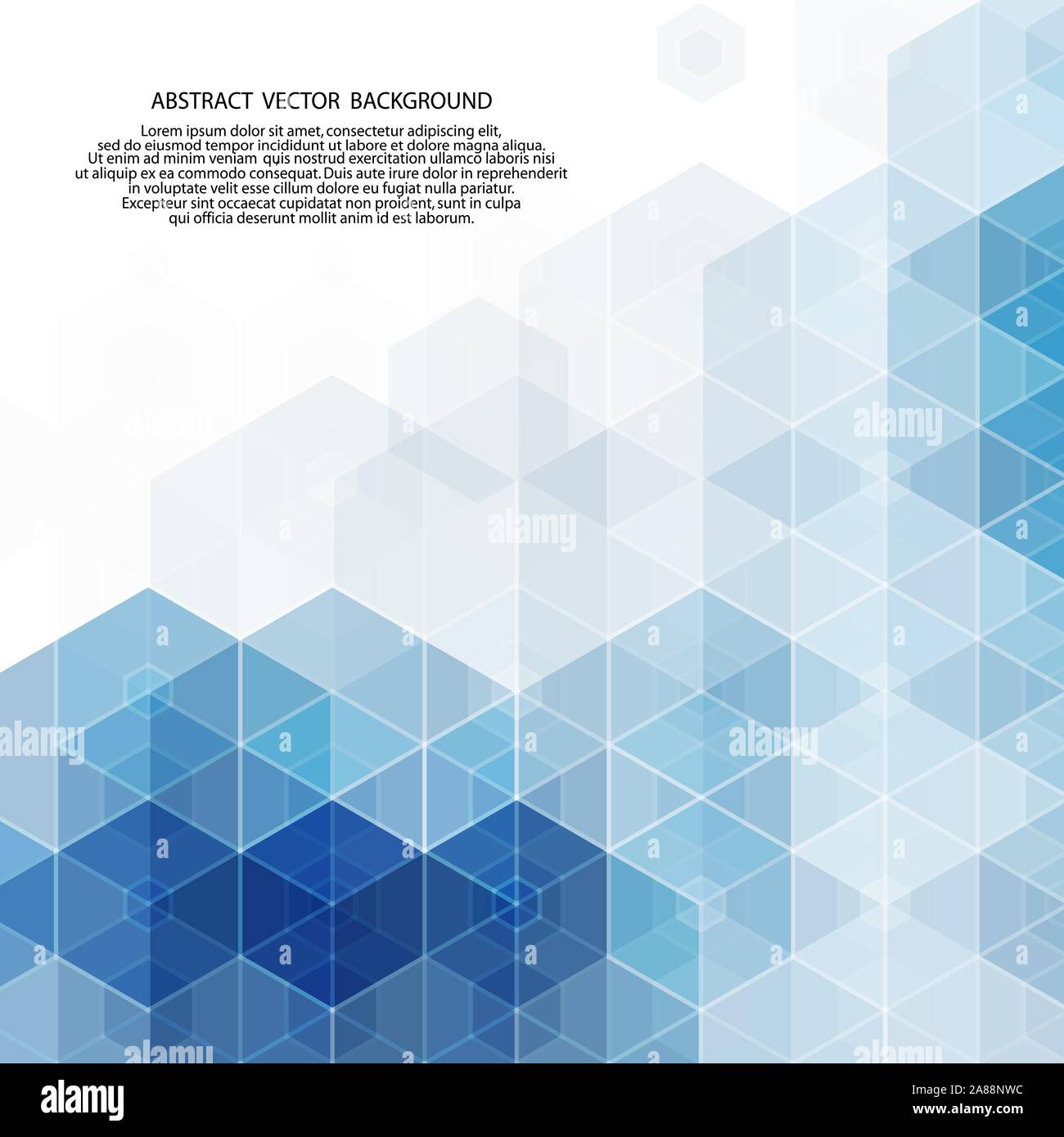 Vector Abstract geometric background. Template brochure design. Blue ...