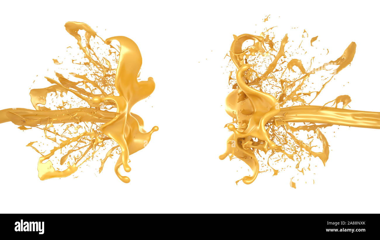 A splash of caramel. 3d rendering 3d illustration Stock Photo - Alamy