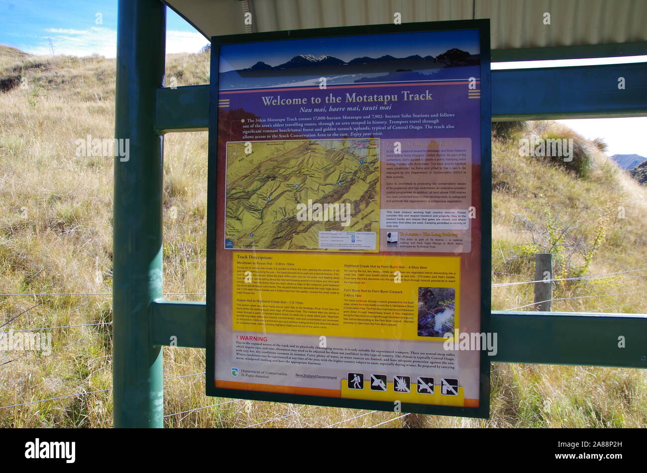 Te Araroa Trail. Motatapu Alpine Track. South Island. New Zealand Stock ...