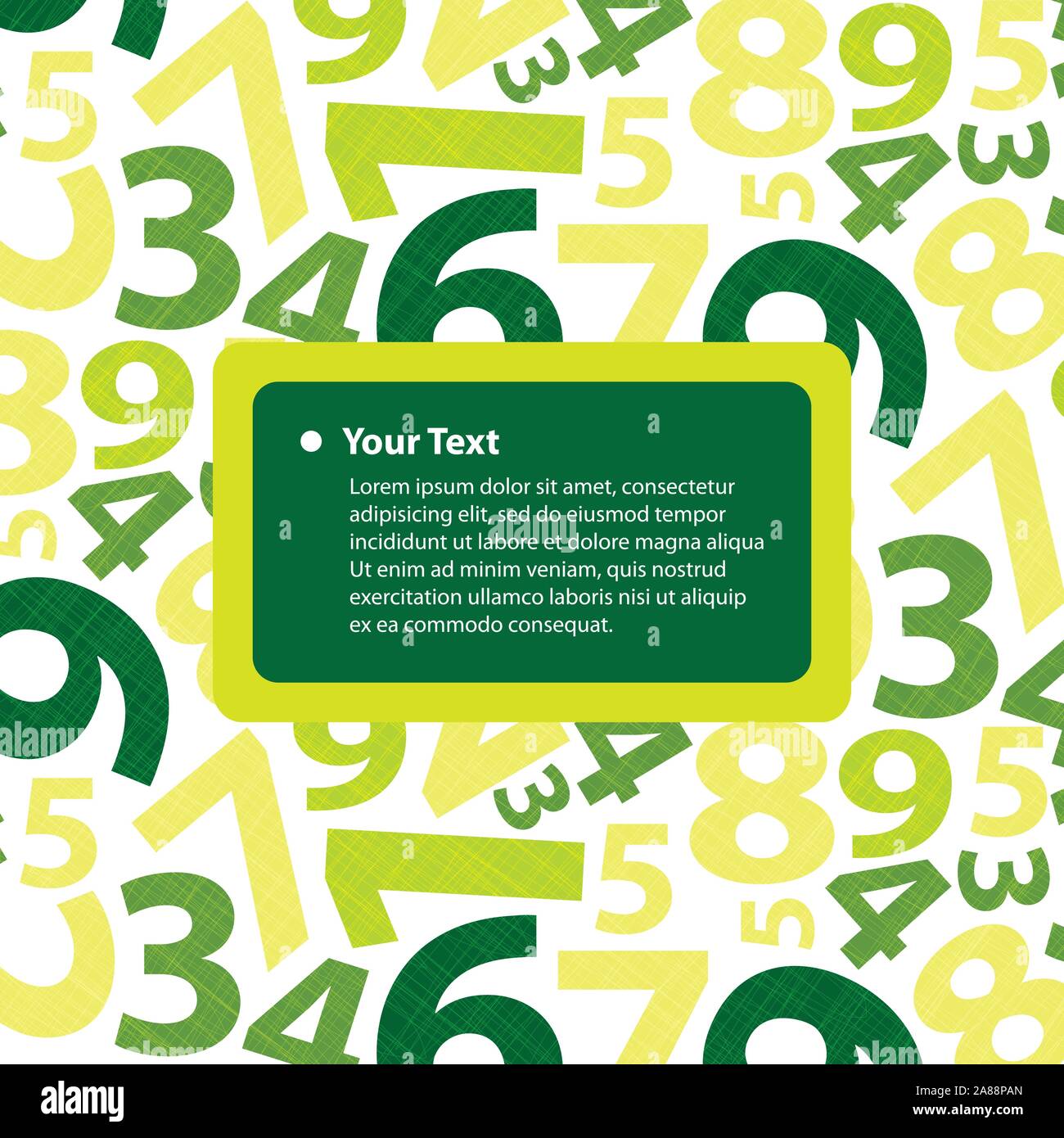 Number one green square Stock Vector Images - Alamy