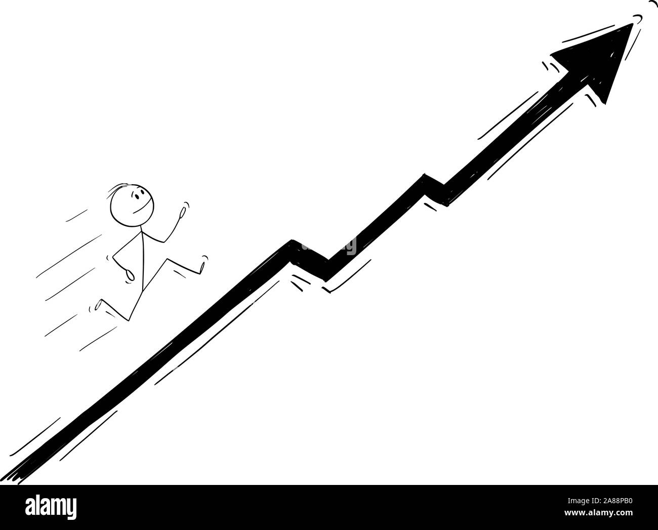 Vector cartoon stick figure drawing conceptual illustration of ...