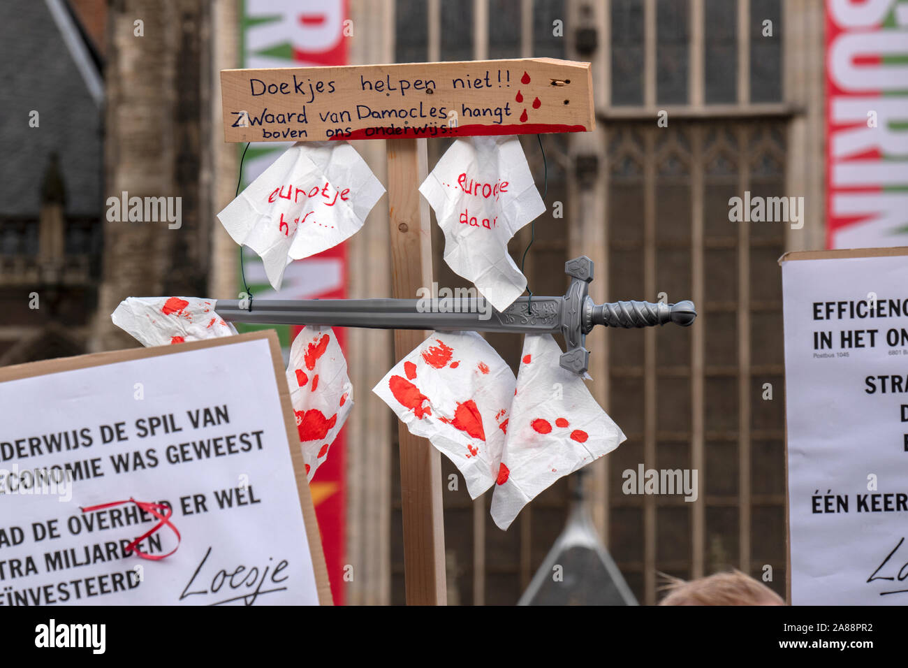 Close Up Billboard At The Education Demonstration On The Dam The ...