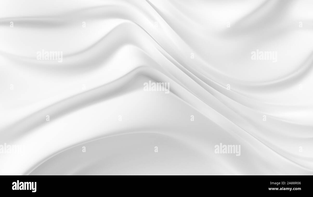 Elegant white background with drapery fabric. 3d rendering, 3d illustration Stock Photo - Alamy