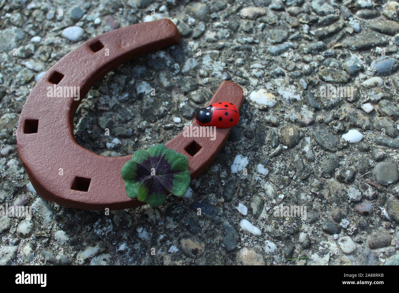 The picture shows good luck wishes Stock Photo - Alamy