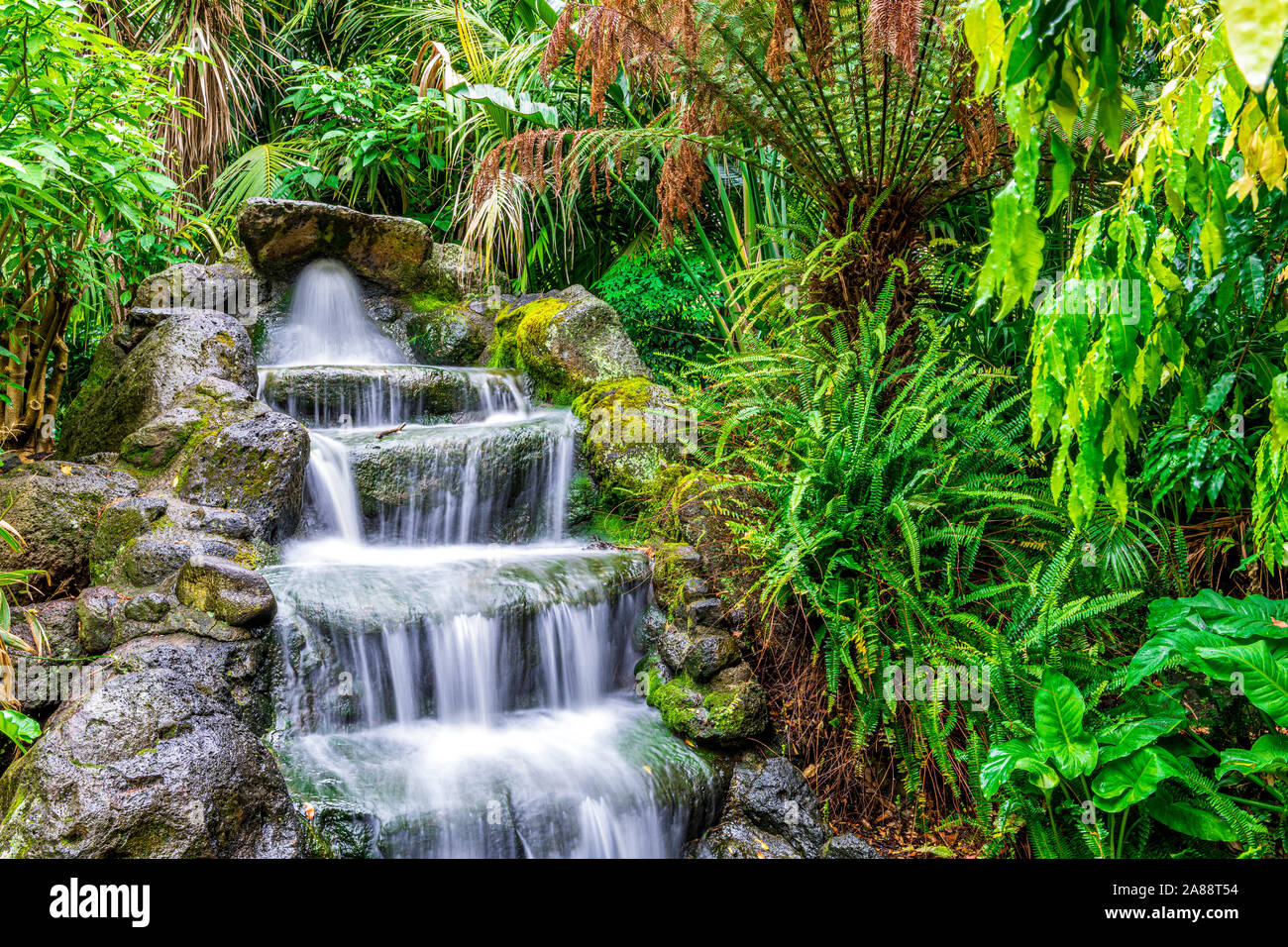 4 Nov 19. Melbourne, Australia. Water feature in Fitzroy Gardens in ...