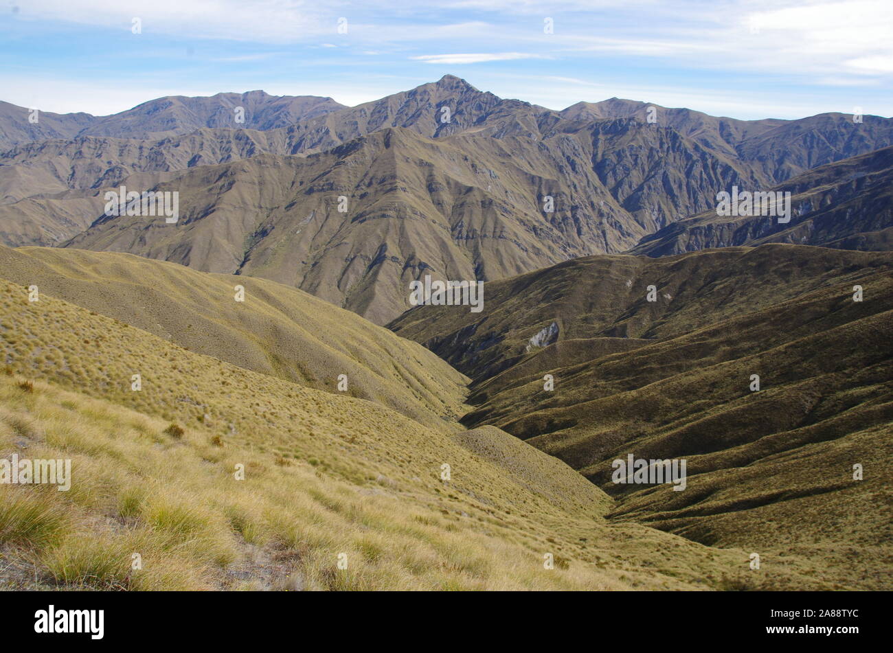 Te Araroa Trail. Motatapu Alpine Track. South Island. New Zealand Stock ...