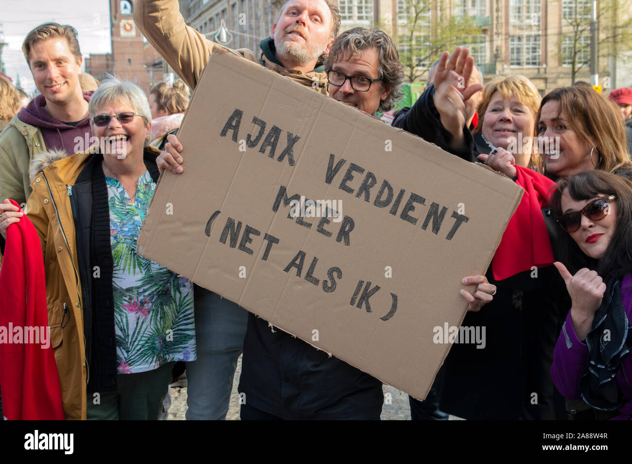 Funny Ajax Sign At The Education Demonstration On The Dam The ...