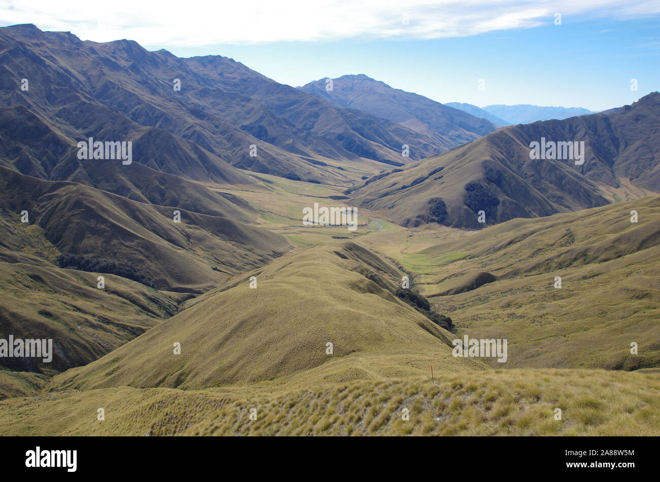 Te Araroa Trail. Motatapu Alpine Track. South Island. New Zealand Stock ...