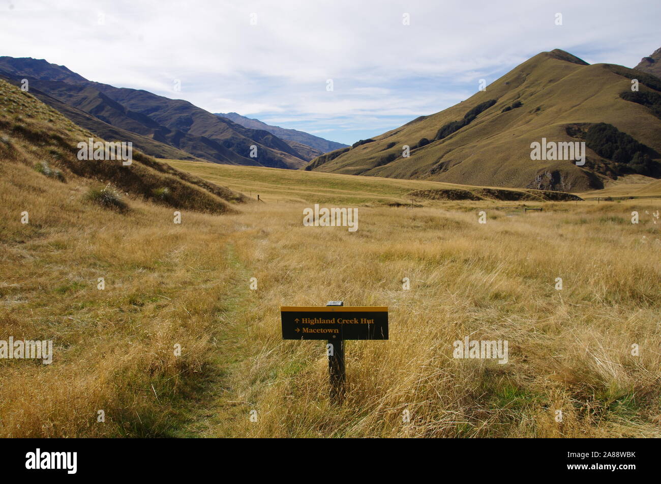 Te Araroa Trail. Motatapu Alpine Track. South Island. New Zealand Stock ...