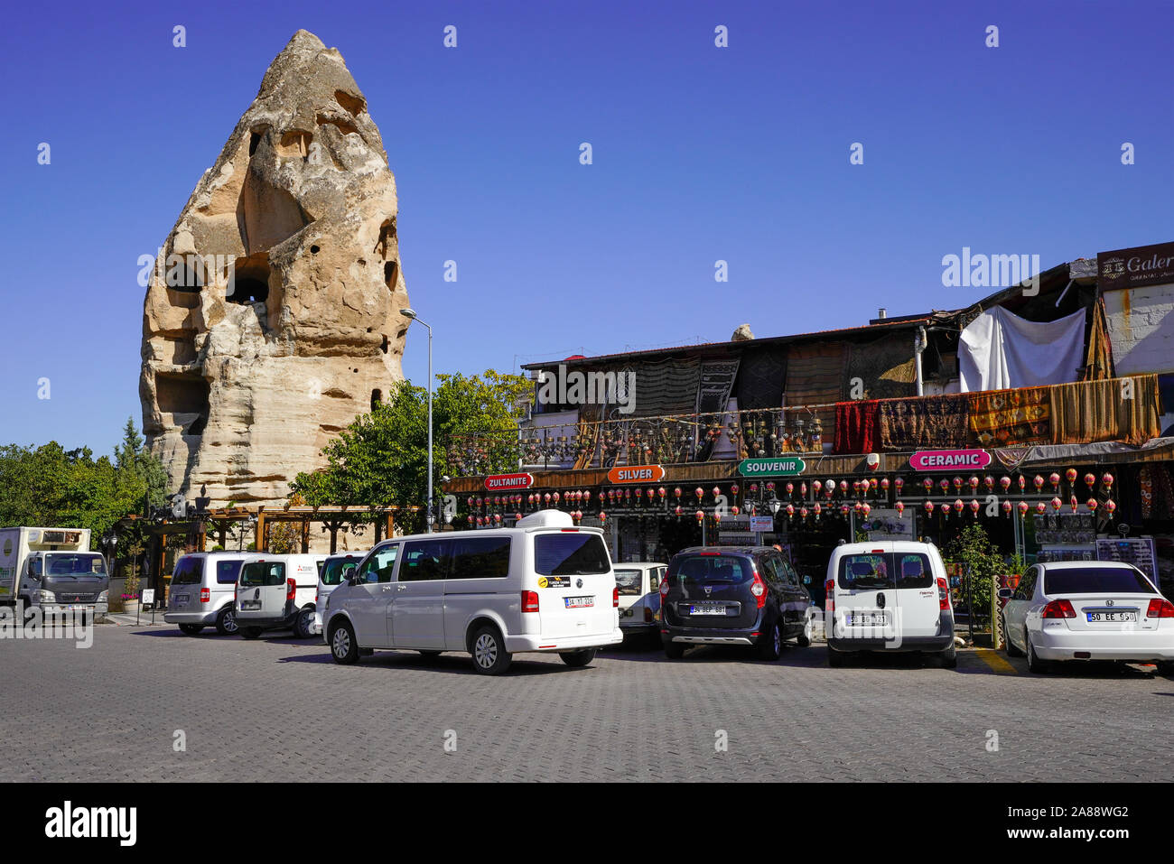 Rome Castle in Göreme, Rock tombs are commonly used in Cappadocia ...