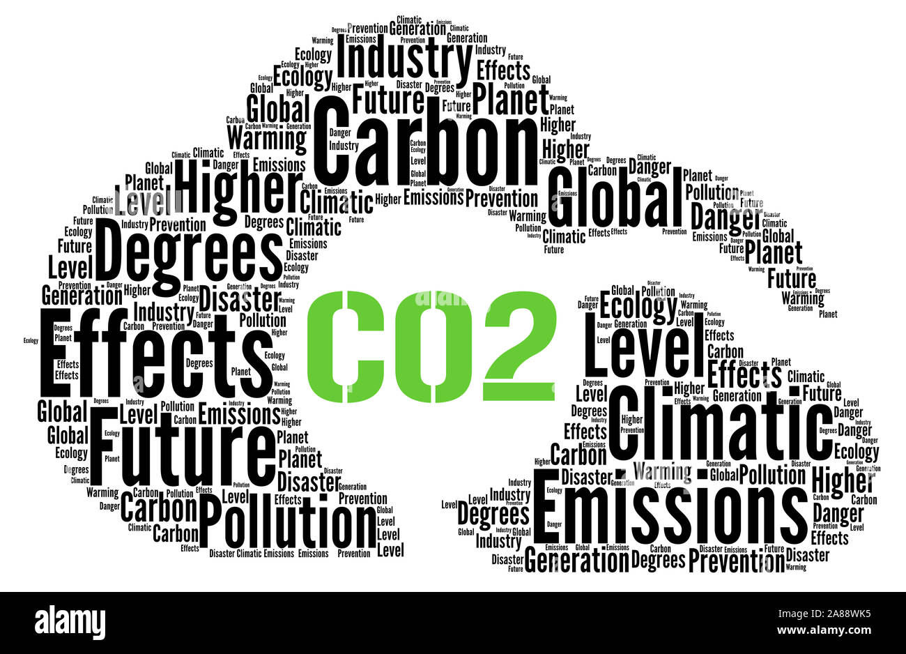 CO2 word cloud concept Stock Photo - Alamy