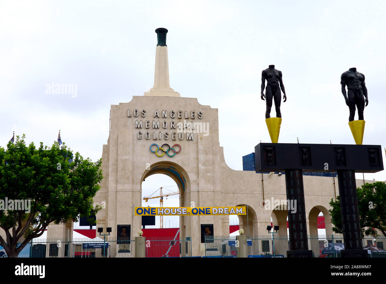 Los Angeles Memorial Coliseum Located In The Exposition Park Los