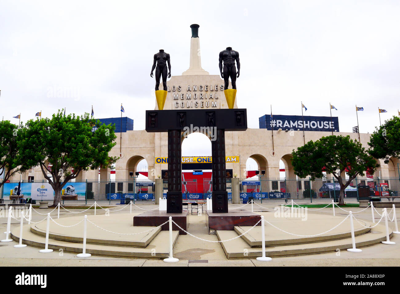 Los Angeles Memorial Coliseum located in the Exposition Park - Los ...