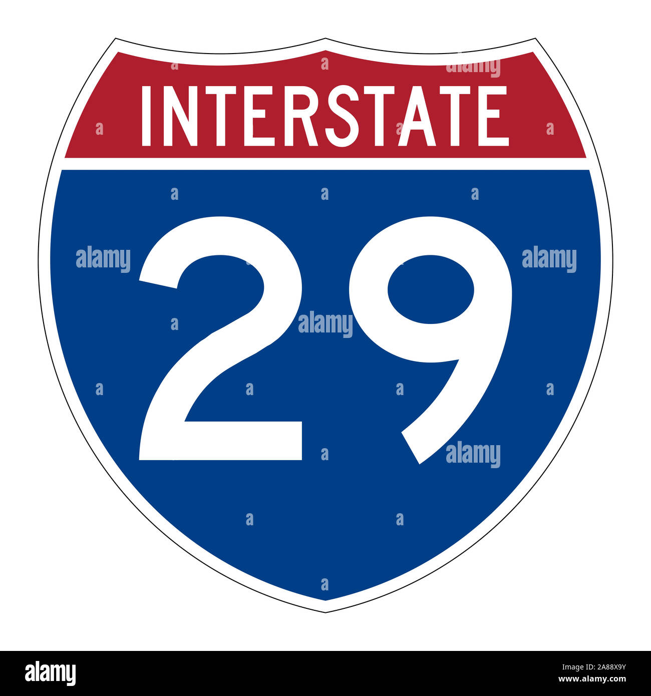 Interstate highway 29 Cut Out Stock Images & Pictures - Alamy