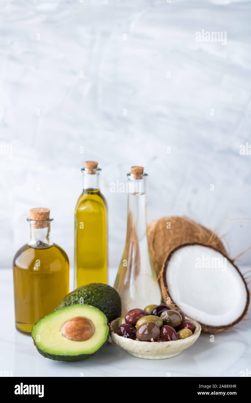 Healthy cooking oils Stock Photo - Alamy