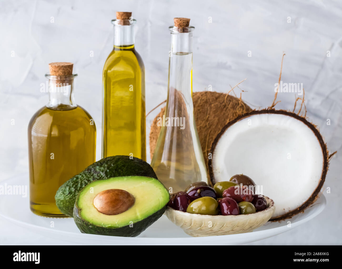 Healthy cooking oils Stock Photo - Alamy