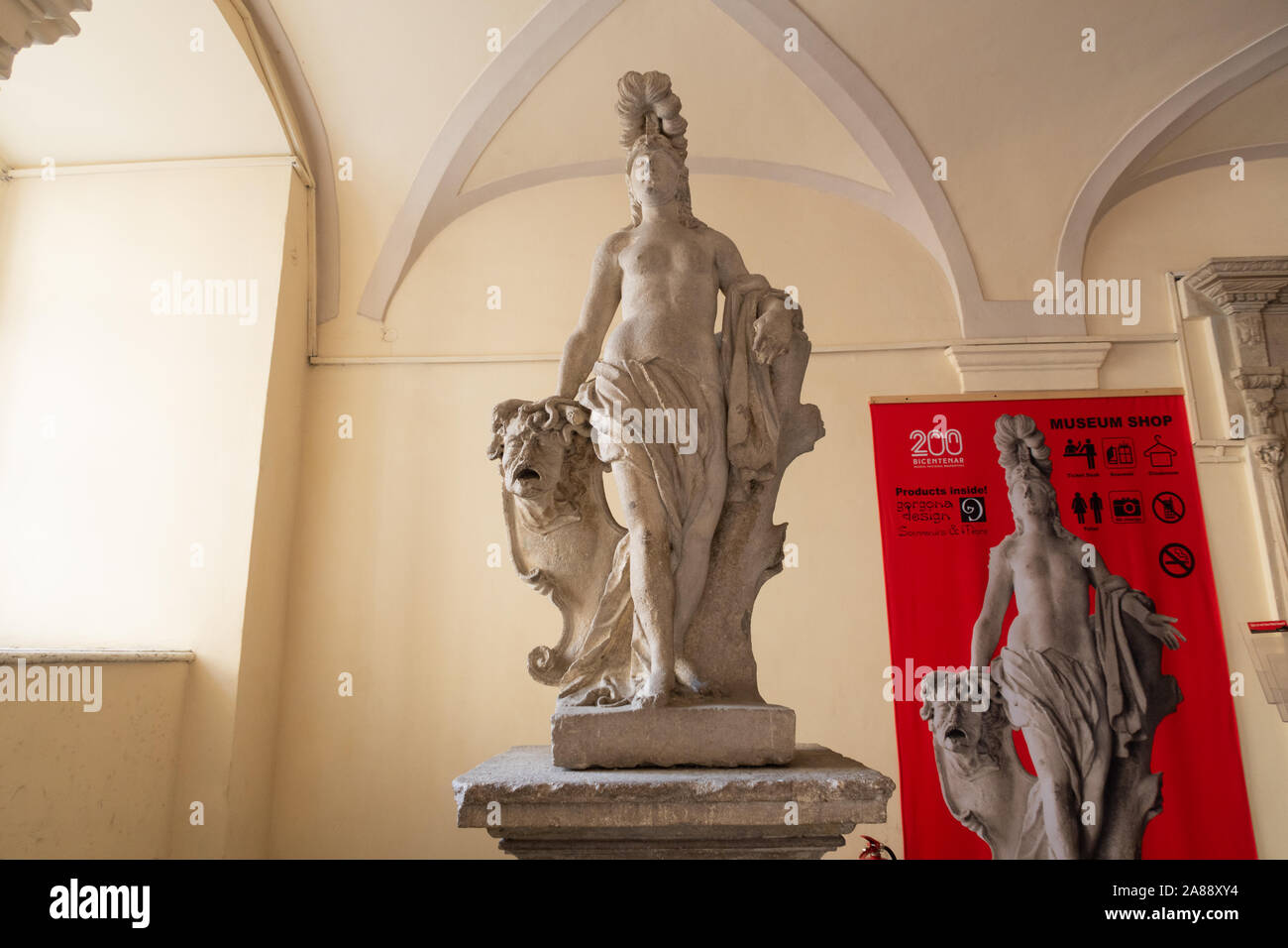 Sibiu, Romania - 2 Nov, 2019: AArt exhibition in the Brukenthal ...