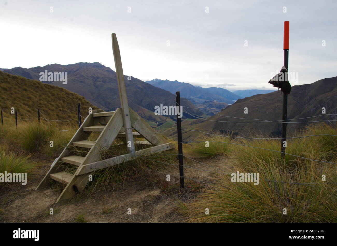 Te Araroa Trail. Motatapu Alpine Track. South Island. New Zealand Stock ...