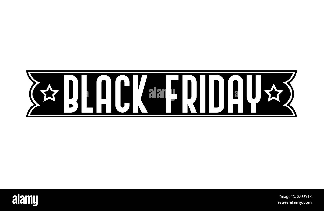 Black friday sign banner illustration Stock Photo - Alamy