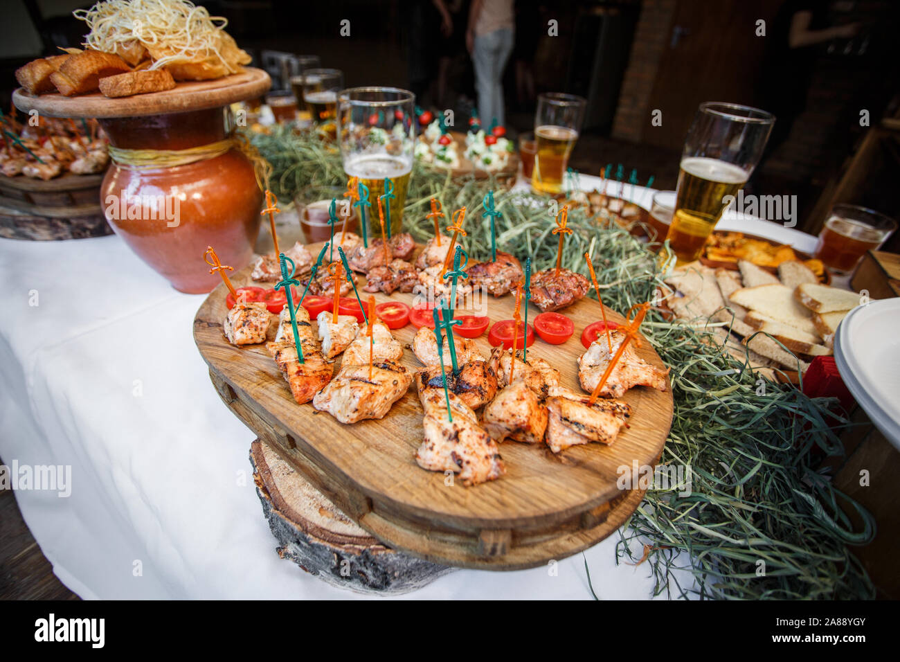 Delicious snacks for beer Stock Photo - Alamy