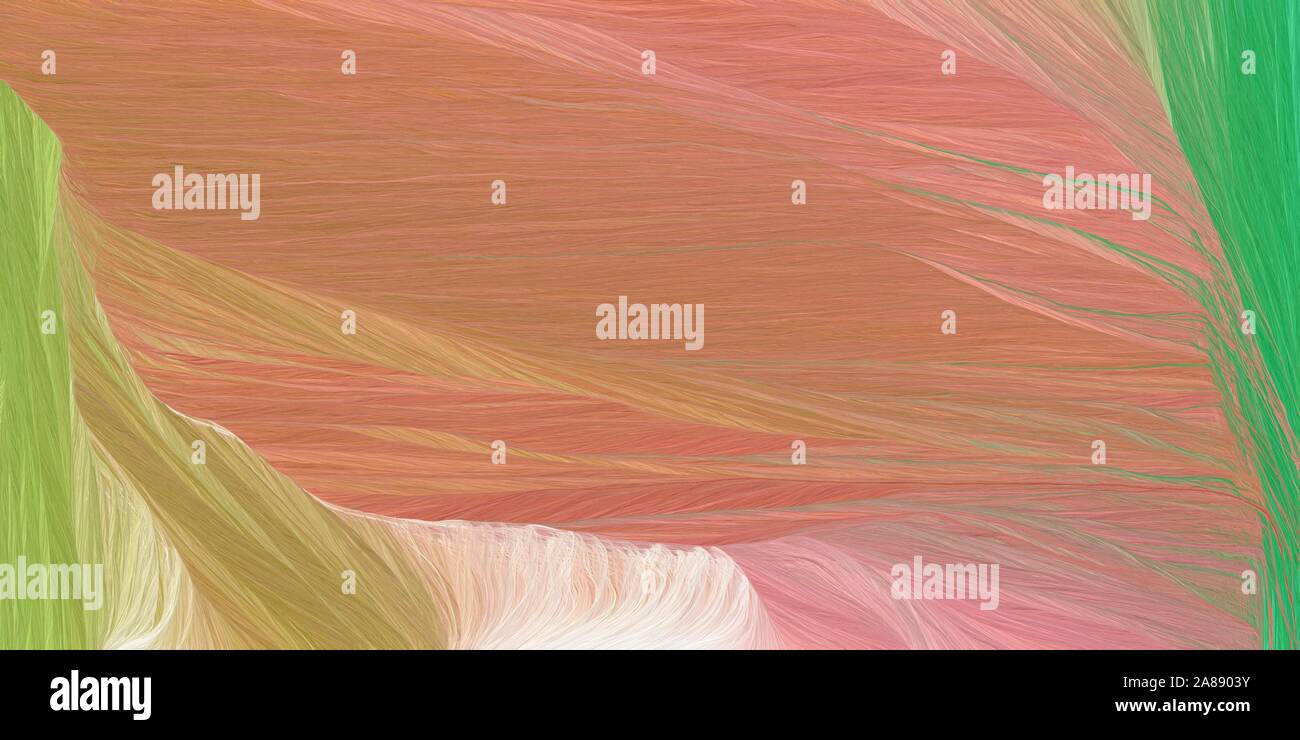 curved lines background or backdrop with peru, medium sea green and ...