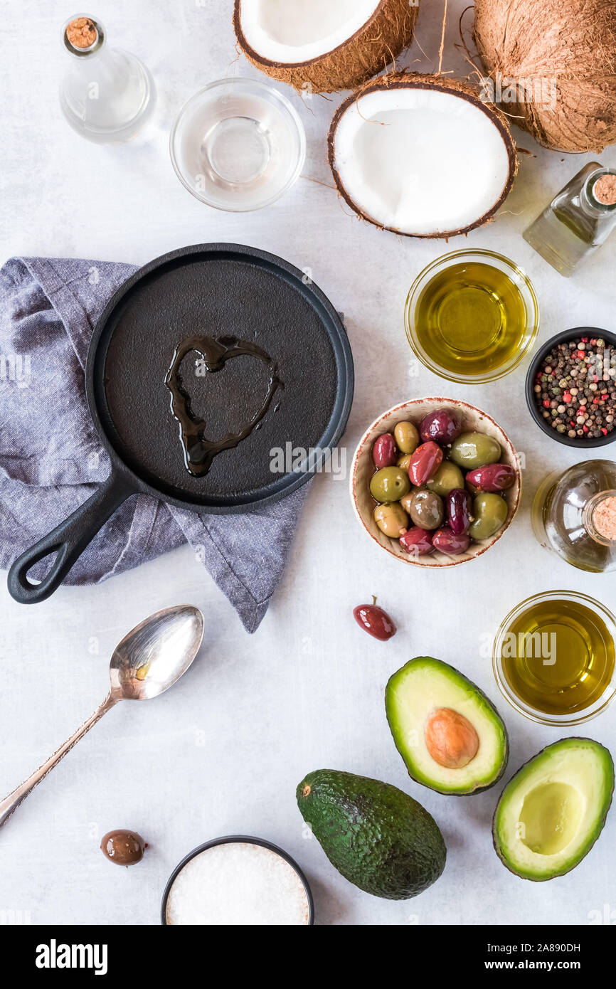 Healthy cooking oils Stock Photo - Alamy