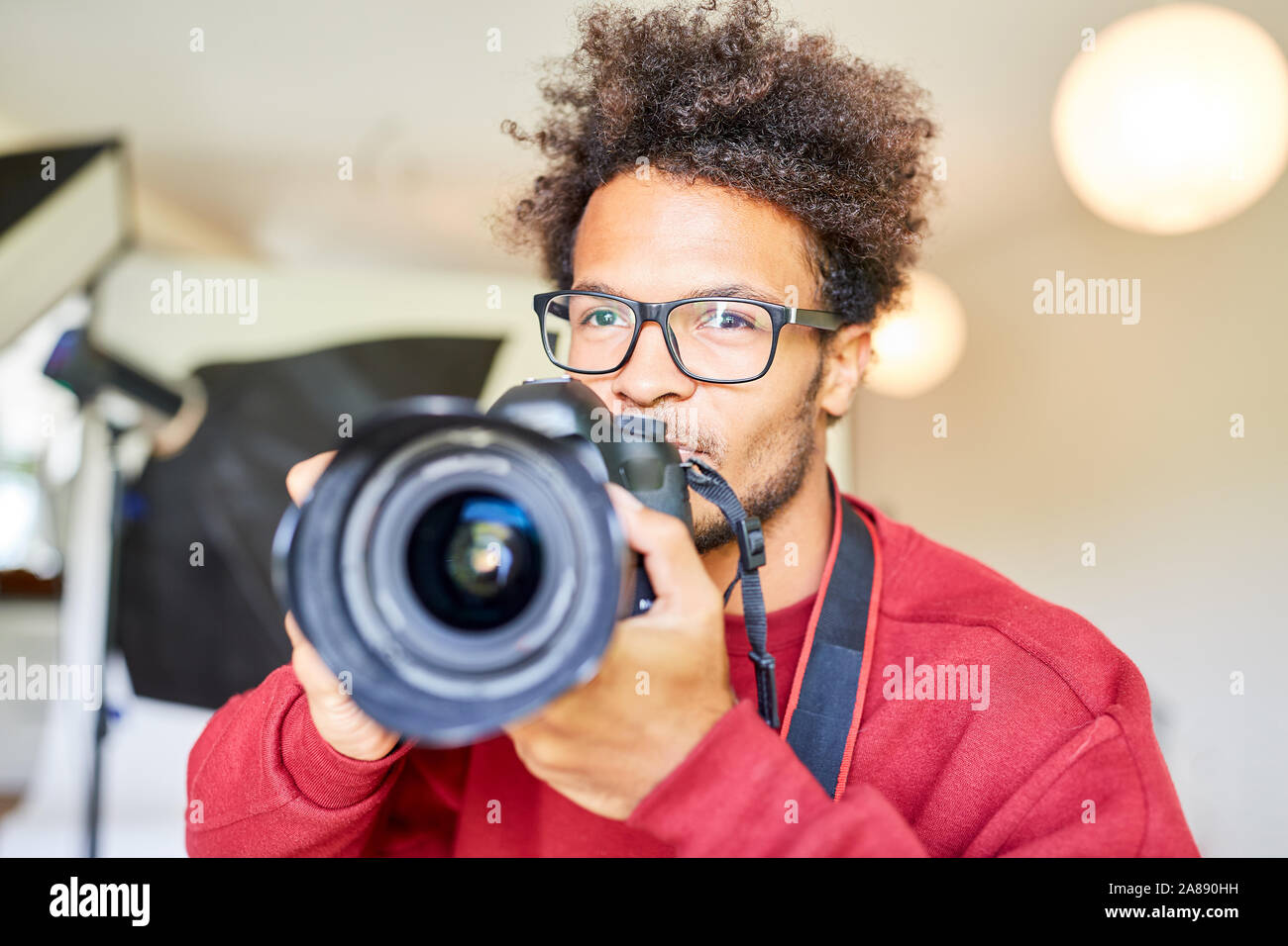 Professional camera man in studio hi-res stock photography and images ...
