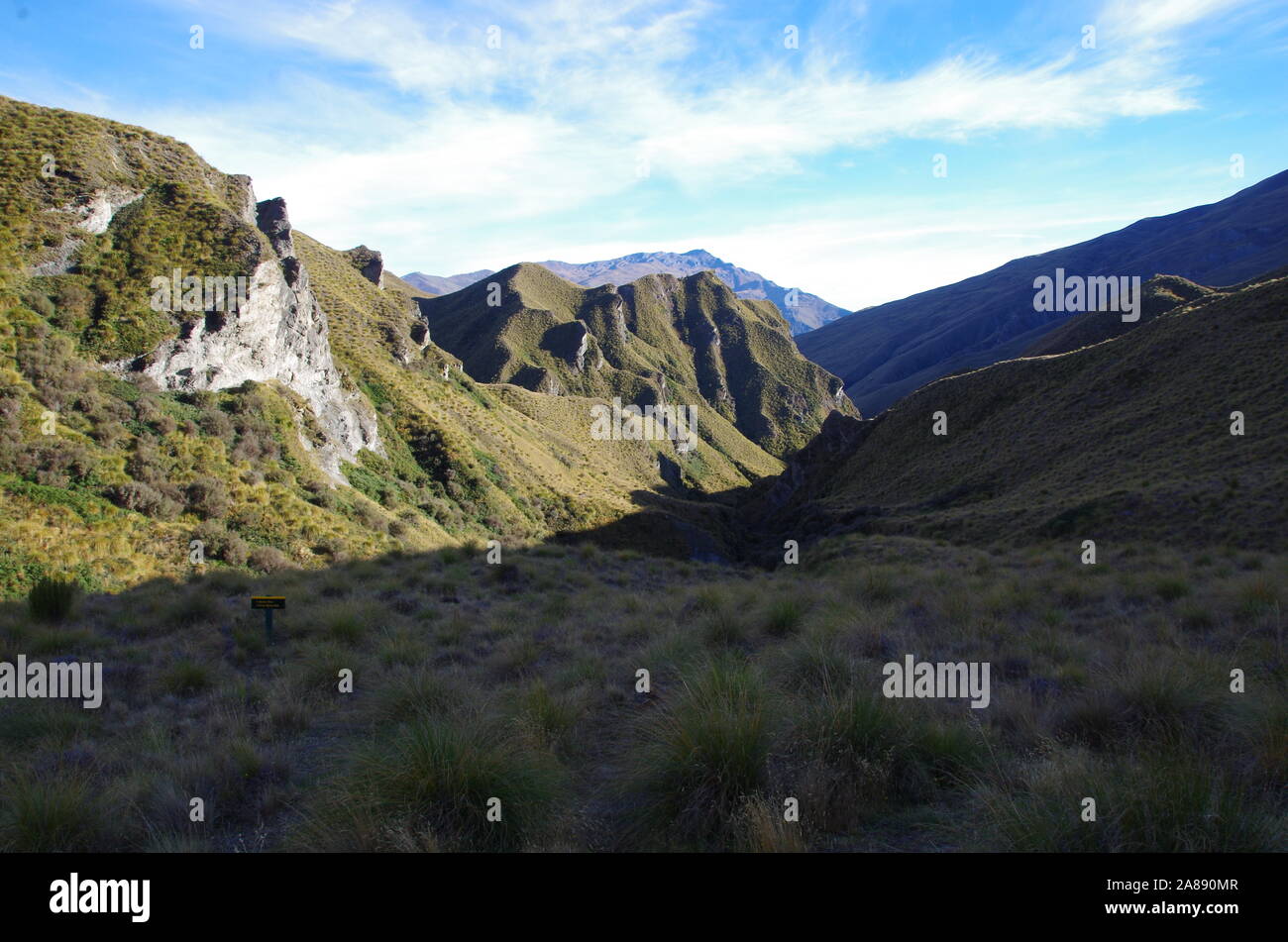 Te Araroa Trail. Motatapu Alpine Track. South Island. New Zealand Stock ...