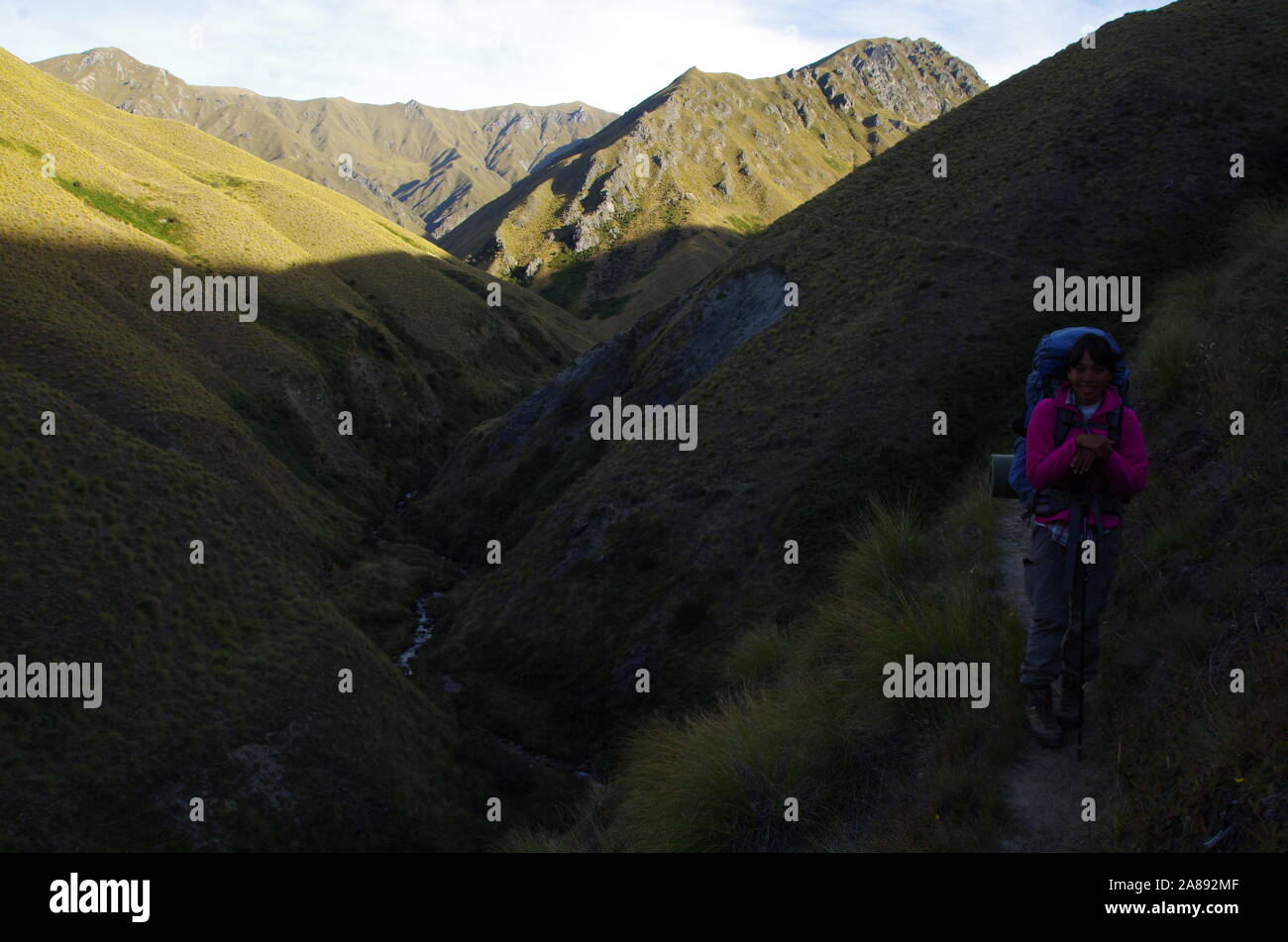 Te Araroa Trail. Motatapu Alpine Track. South Island. New Zealand Stock ...