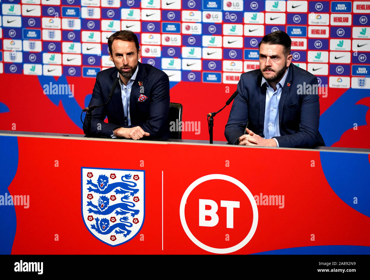 England manager Gareth Southgate during the press conference at Wembley ...