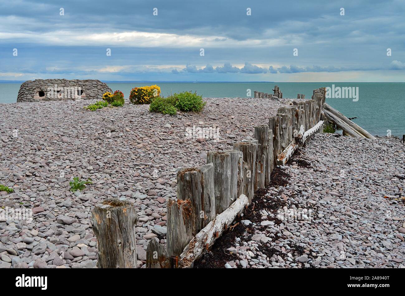 Pebble beach at Porlock Weir Stock Photo - Alamy