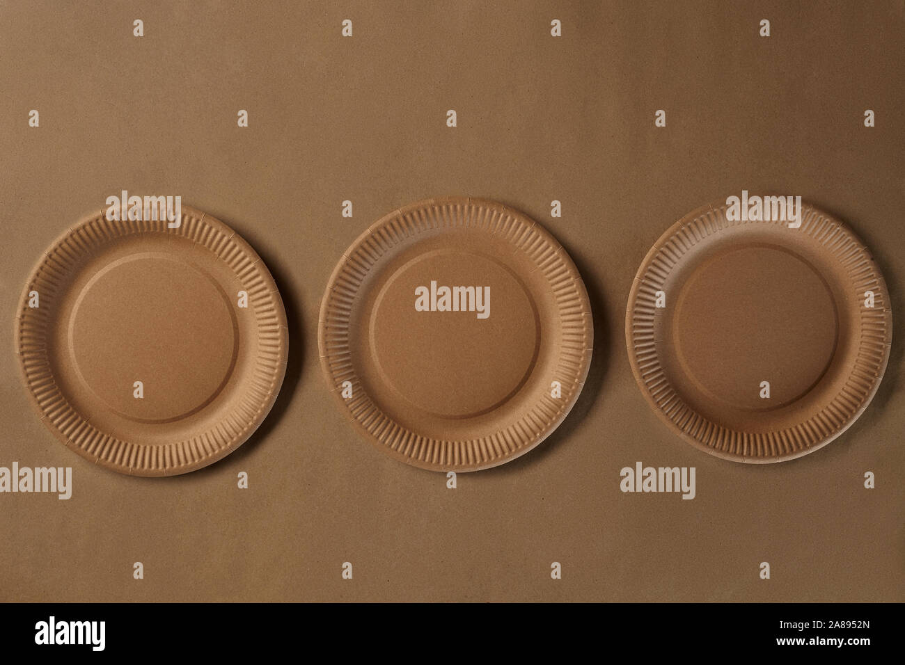 Eco friendly disposable tableware. Tree biodegradable craft plates are ...